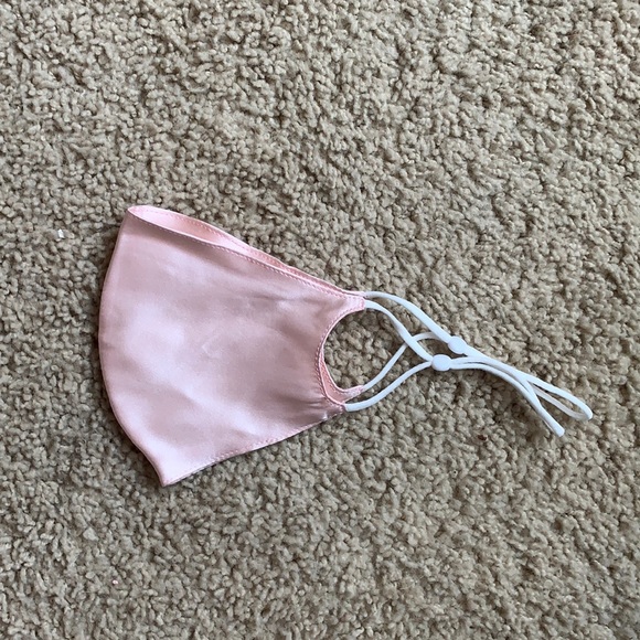 Accessories | Last Chance Pink Silk Adjustable Face Mask | Poshmark